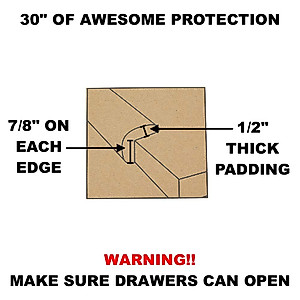 Ergo Edge | Protect Your arms from Sharp Table Edges! | 30" High Density Foam [Black]