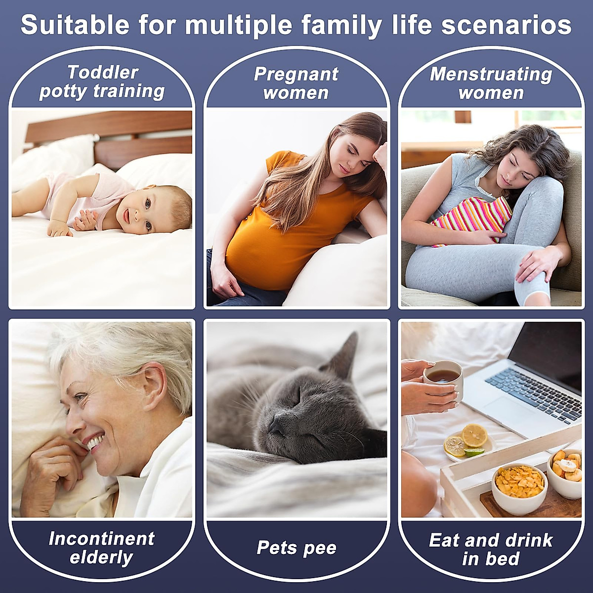 Bedecor Queen Mattress Protector Pad Waterproof Fitted Sheet 18 Inch Deep Pocket Air Mattress Cover Bedwetting Pee Stain Proof Kids Potty Training Incontinence