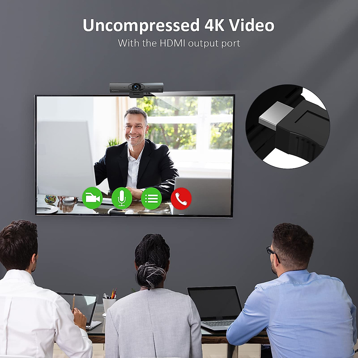 NexiGo Iris Kits, 4K AI Webcam with 1/1.8" Sony_Sensor, Onboard Flash Memory, HDR, PiP, DSLR-Style Control, Flexible Camera Tripod Stand, Auto Framing/Tracking, for Zoom/Teams/OBS and More