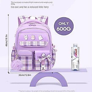 Xdalula Teenage Girls' Backpack Middle School Students Bookbag Outdoor Daypack with USB Charge Port Bookbag for School (black