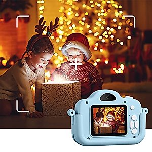 HD Camera for Children's, Front and Rear Dual 2000W HD Camera, TF-Card Max 32G, 1000mA Battery, Video Recording, Creative Photo Frame, Filter Mode, Interesting Puzzle Games,