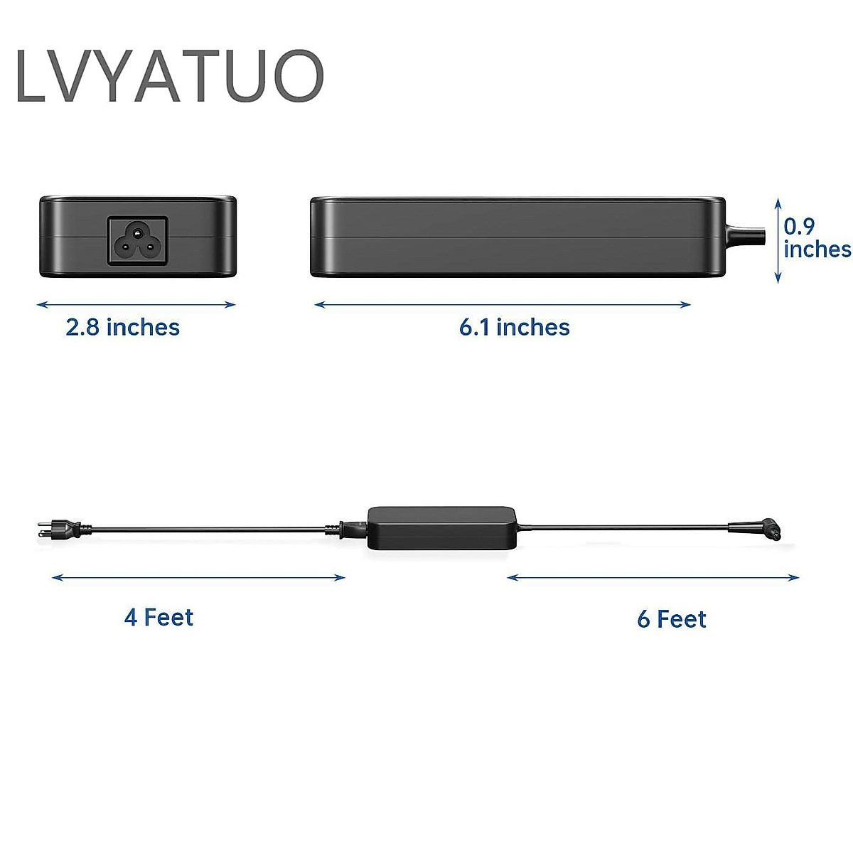 120W AC Adapter Compatible Asus Laptop Charge A15-120P1A PA-1121-28 ROG GL551J GL552VW GL553V GL752VW GL753VE N550JK N550JX ZX53VW FX53VD G56JK N56JR VivoBook Q550L X550 X750J X750JA Laptop