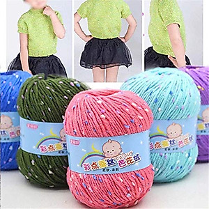 6 Pack of Colourful Cotton Knitting Crochet Yarn Sweater Supersoft Yarn Set for Baby Blankets and Clothes Hat Scarf 300g