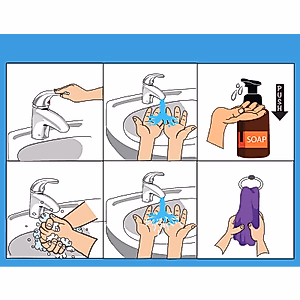 HOM ABA/OT Approved Step-by-Step Laminated 9X12" Hand Washing Chart for Kids. Ideal for Children with Autism or Special Needs. Helps with Independence and self Care. PECS, Visual Schedules, ASD