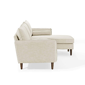 Modway EEI-3867-BEI Revive Upholstered Right or Left Sectional Sofa, Beige