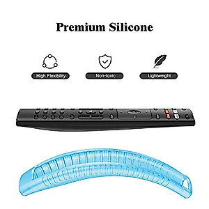 Fintie Remote Case for Vizio XRT136 / Vizio XRT140 Remote Control, CaseBot Lightweight Anti-Slip Shockproof Silicone Cover for VIZIO XRT136 XRT140 Smart TV Remote, Sky Blue- Glow in The Dark