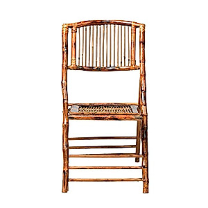 Commercial Seating Products Bamboo Folding Chairs, 4-Pack, Wood