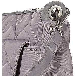Vera Bradley Women's Performance Twill Carson Mini Shoulder Bag Crossbody Purse, Tranquil Gray, One Size
