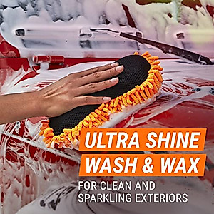 Car Wash and Car Cleaner Kit by Armor All, Includes Glass Wipes, Car Wash & Wax Concentrate, Protectant Spray and Tire Foam