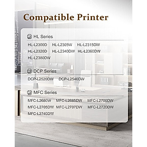 XZMHX TN660 TN630 TN-660 TN-630 Replacement Toner Cartridge Compatible for Brother MFC-L2700DW MFC-L2720DW MFC-L2740DW HL-L2300D HL-L2340DW HL-L2380DW DCP-L2540DW Printer (2 Pack)