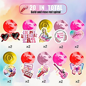 20pcs Birthday Party Decorations Singer Theme Party Supplies Hanging Swirls for Girls Birthday Decorations