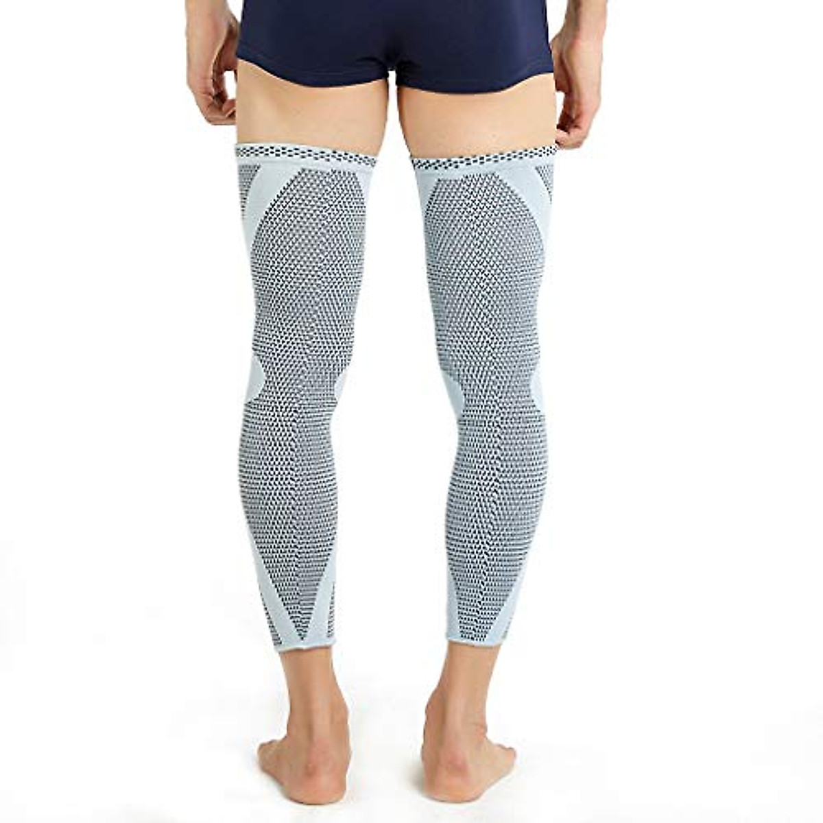 NeoTech Care Knee & Leg Sleeve - Breathable - Medium Compression - Grey (Size L, 1 Pair)