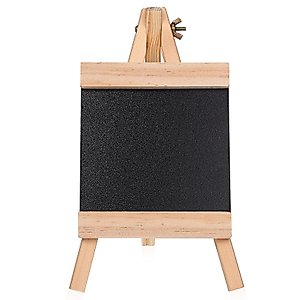 MAGICLULU 1 Set Framed Tabletop Chalkboard Sign Wooden Framed Standing Chalkboard Small Countertop Blackboard for Restaurant, Cafe, Dining Table, Wedding, Office