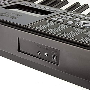 RockJam 61 Key Keyboard Piano With LCD Display Kit, Stand, Bench, Headphones, Simply App & Keynote Stickers