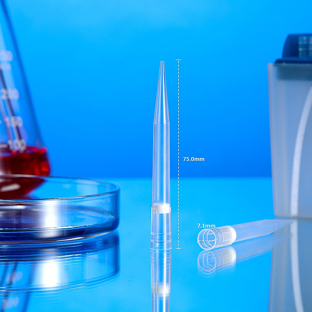 1000µL Pipette Tips - Universal Filtering Pipette Tips-Racked(Box),RNase/DNase Free & Pyrogen Safe,Clear,96 Tips/Rack Pk x 10 Racks (960 Tips)