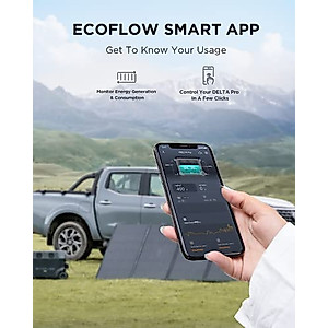 EF ECOFLOW DELTA Pro Solar Generator 3.6KWh/3600W with 3X400W Portable Solar Panel, Portable Power Station for Home Backup Outdoors Camping RV Emergency