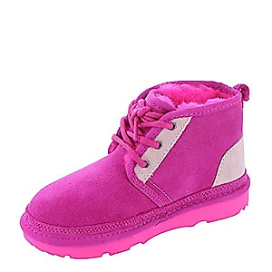 UGG Unisex-Child Neumel Graphic Outline Boot, Pink-multi, 2 Big Kid