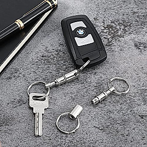 eBoot Detachable Pull Apart Key Rings Keychains (2 Pack)