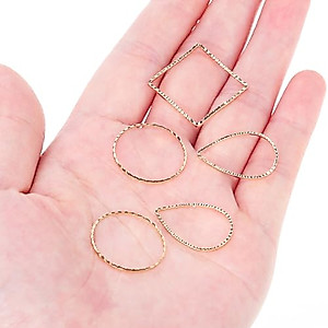SEWACC 30pcs Jewelry Findings for Making Jewelry Earring Hoops for Jewelry Making Earring Kit Geometry Dangle Earring Making Kit Earring Supplies Earring Charms Heart Made
