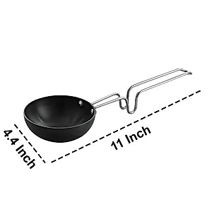 Non Stick Tadka Pan, Spice Roasting Pan/Vagharia with Long Handle, Non-stick Aluminium Tadka Frying Pan, Hard Anodized mini Fry Pan