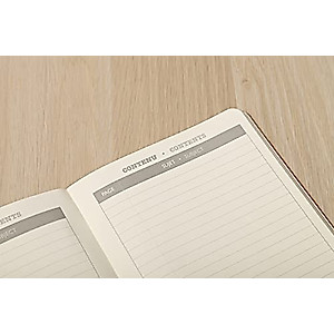 Clairefontaine - Ref 793461C - Age Bag Thread-Bound Notebook (192 Pages) - A5 Size, Lined Rulings, 90gsm Brushed Vellum Paper, Elastic Closure - Black Cover