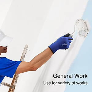 COOLJOB Medium Seamless Shell Protective Gloves, Gray, Unisex