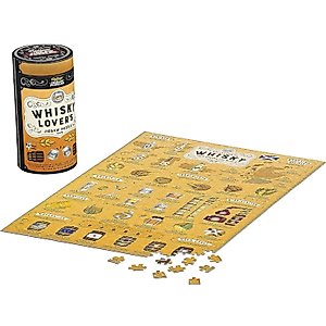 Ridley's Whisky Lover's 500-Piece Jigsaw Puzzle – Whisky Puzzle with Informational Image, Sturdy Storage Tube Included – Activity Puzzle – Makes a Great Gift
