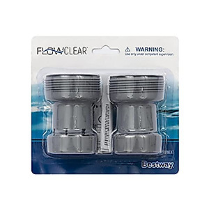 Bestway Flowclear Above Ground Filter Pump Pool Hose Adapter | Hose Diameter Measures 1.5" (38mm) and Connects to 1.25" (32mm) Diameter Pool Valves