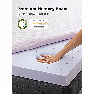 PERLECARE 3 Inch Gel Memory Foam Mattress Topper for Pressure Relief, Premium Soft Mattress Topper for Cooling Sleep, Non-Slip Design with Removable & Washable Cover, CertiPUR-US Certified - Twin