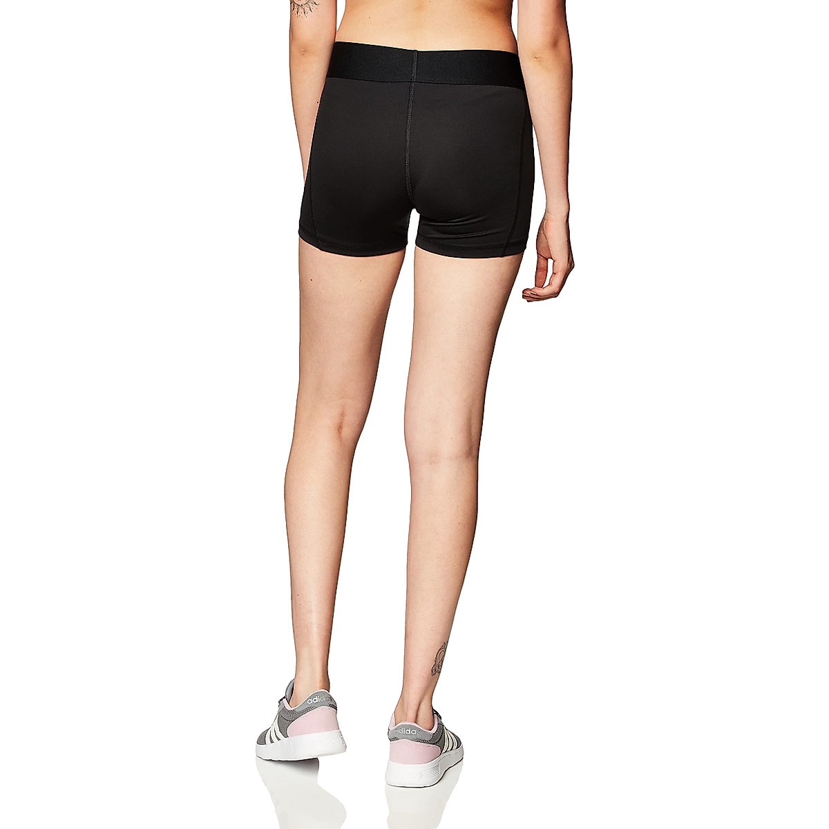 adidas Women's Alphaskin Volleyball 4-Inch Short Tights Black/White S5