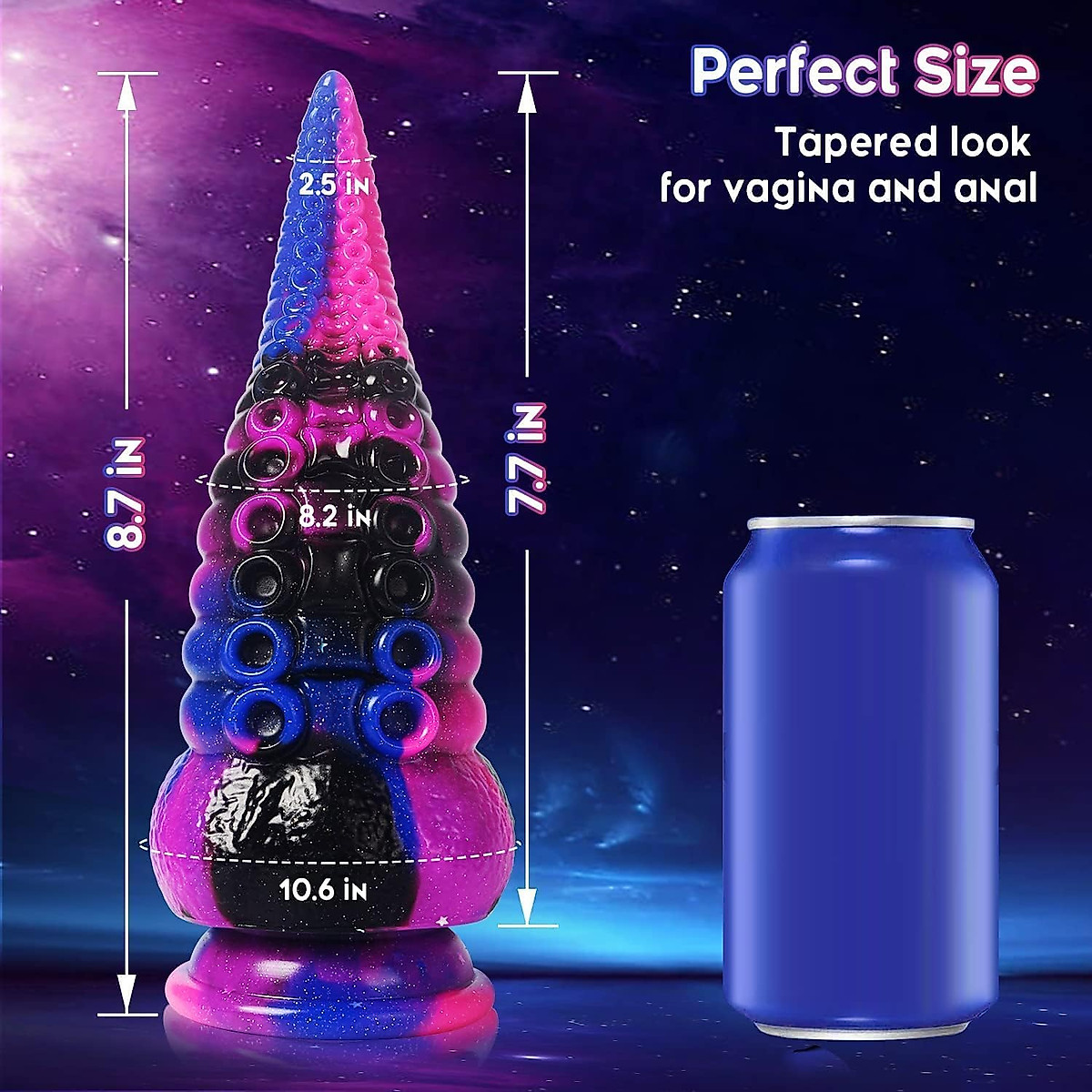 Tentacle Realistic Dildo for Women: 8.7" Big Anal Dildo with Strong Suction Cup, Huge Monster Liquid Silicone Anal Plug Prostate Massager for Hands-Free Play Adult Sex Toys for Women