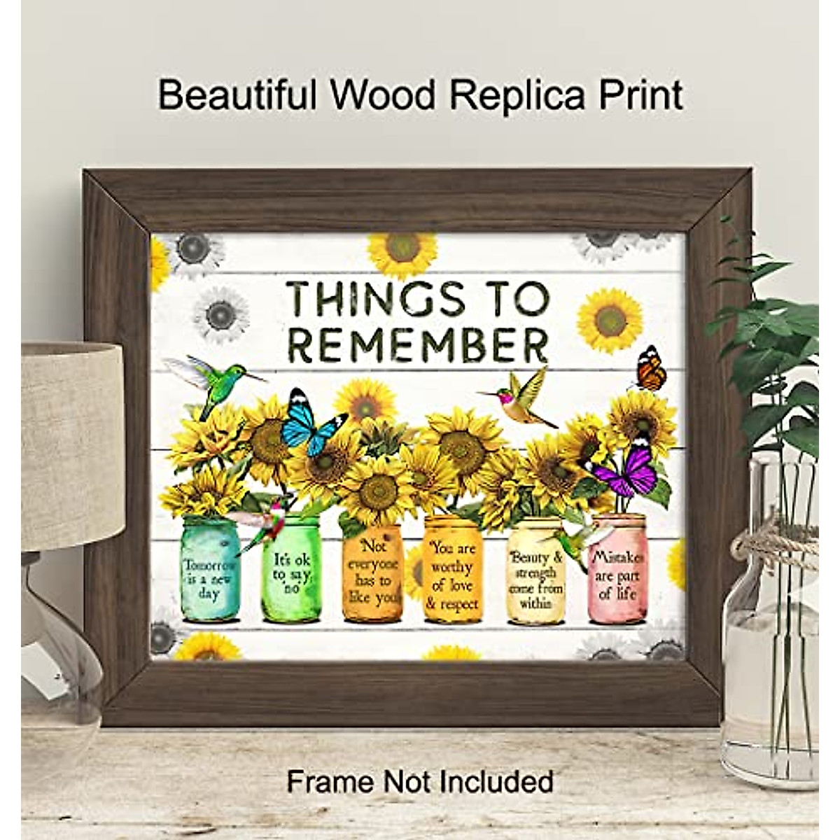 Positive Inspirational Empowerment Wall Art - Motivational Affirmations Wall Art & Decor - Personal Growth Positive Quotes Wall Decor Poster - Boho-chic Motivation Encouragement Gift for Women 8x10