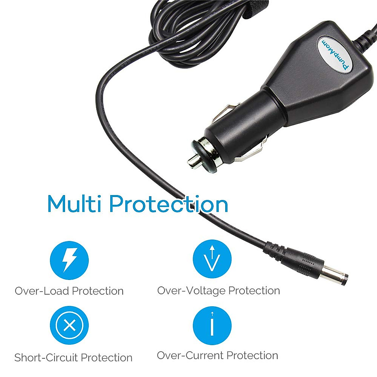 PumpMom 12 Volt Car Adapter for Motif Luna Breast Pumps, Replacement ...