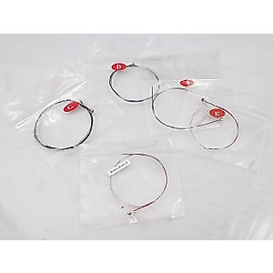 Top Race 4/4 & 3/4 Violin Strings Replacement - Bronze Violin Strings Full Set (G-D-A-E) - Violin String w/Ball Ends - Long-Lasting Silver-Wound Steel Strings - Warm Tone, Flexible - For All Levels