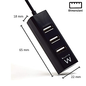 Ewent 4 Port USB 2.0 Hub - Black