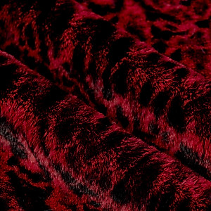 Shannon Minky Luxe Cuddle Seal Lace Cardinal, Fabric by the Yard