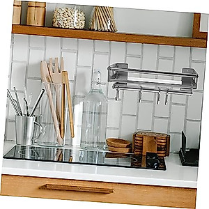Homoyoyo Kitchen Rack Wall Mount Shelf Shelves for Storage Wall Mounted Kitchen Utensil Holder Wall Seasoning Holder Seasoning Stand Hanging Pan Rack Stainless Steel Spoon Silver