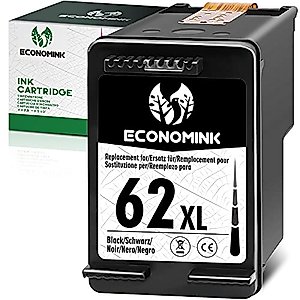 Economink Remanufactured 62 Black Ink Cartridge Replacement for HP 62XL High Yield to use with Envy 7640 5660 5540 7645 7644 5643 5640 5661 5642 7643 OfficeJet 250 200 5741 5740 5745 (1 Pack)