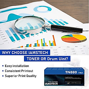 iamstech TN880 TN-880 Replacement for Brother Super High Yield Toner Cartridge HL-L6200DW L6200DWT L6400DW L6400DWT L6250DW L6300DW MFC-L6700DW L6800DW L6900DW L6750DW Printer 2 Pack Black