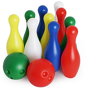 Boley Kids Bowling Set - 12 Piece Toddler Bowling Game - Indoor Outdoor Lawn Bowling Kit for Children - Lightweight, Safe, Family Play Set - Ideal Toy for Preschoolers, Garden Games, Party Fun