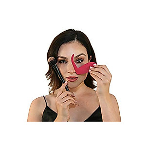 Contour Stencil by Revo - Makeup Kit Brushes Set - Eyebrow Pencil Tint Shaper- Nose Contour Palette Kit Organizer Tool - Contouring Cheeks & Nose - Use w/Foundation Beauty Sponge Bronzer Blush Powder