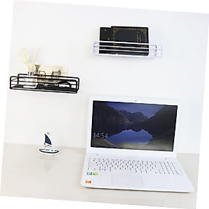 Cabilock Black Floating Shelf Bathroom Bathroom Shelf Toilet Storage Rack Iron Storage Shelf Bathroom Storage Rack Iron Storage Rack Organizer Wall Hanging Square Black Floating Shelf Small