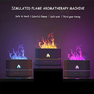 YONGYUN Aromatherapy Machine, Night Light, and Humidifier Three-in-one. Add Essential Oils to Make Your Favorite Fragrance Diffuse. Automatic Power-Off Function Without Water (Black)