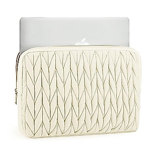 Puffy Laptop Sleeve 13 Inch 14 Inch, Shockproof Water-Repellent Cute Laptop Case for Women, Quilted Puffer Laptop Cover Compatible with MacBook Air M2 M1, MacBook Pro 13 in 14 in, iPad Pro 12.9