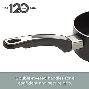 Farberware 21582 Dishwasher Safe High Performance Nonstick Frying Pan with Glass Lid / Nonstick Deep Skillet, 12 Inch, Black