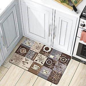 Rugshop Coffee Kitchen Anti Fatigue Standing Mat 18" x 30" Brown