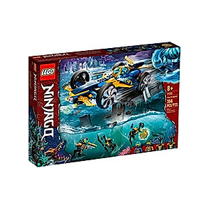 LEGO NINJAGO Ninja Sub Speeder 71752 Building Kit; Amphibious Car Toy with NINJAGO Cole and Jay Minifigures; New 2021 (356 Pieces)