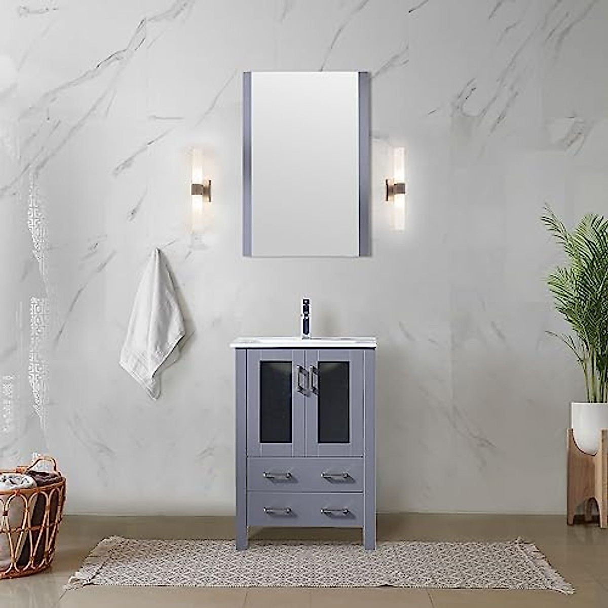 Bell+Modern Harborfront 24 in W x 18.25 in D Dark Grey Bath Vanity