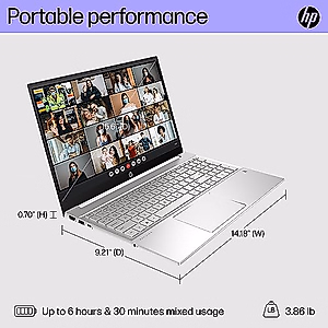 HP Pavilion 15.6" Touchscreen Laptop, FHD IPS Display, 13th Gen Intel Core i5-1335U, 64GB RAM, 1TB SSD, Intel Iris Xe Graphic, Business & Student, Full-Size Backlit Keyboard, WiFi 6, Windows 11Home