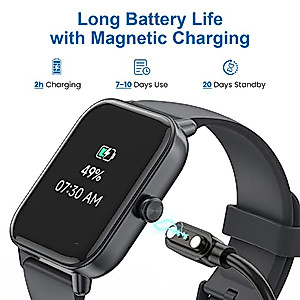 Smart Watch for Men(Answer/Make Call),Alexa Built-in,1.8"Fitness Tracker with Heart Rate Sleep SpO2 Monitor,100+Sport Mode,5ATM Waterproof,Activity Trackers and Smartwatches for iOS and Android Phones